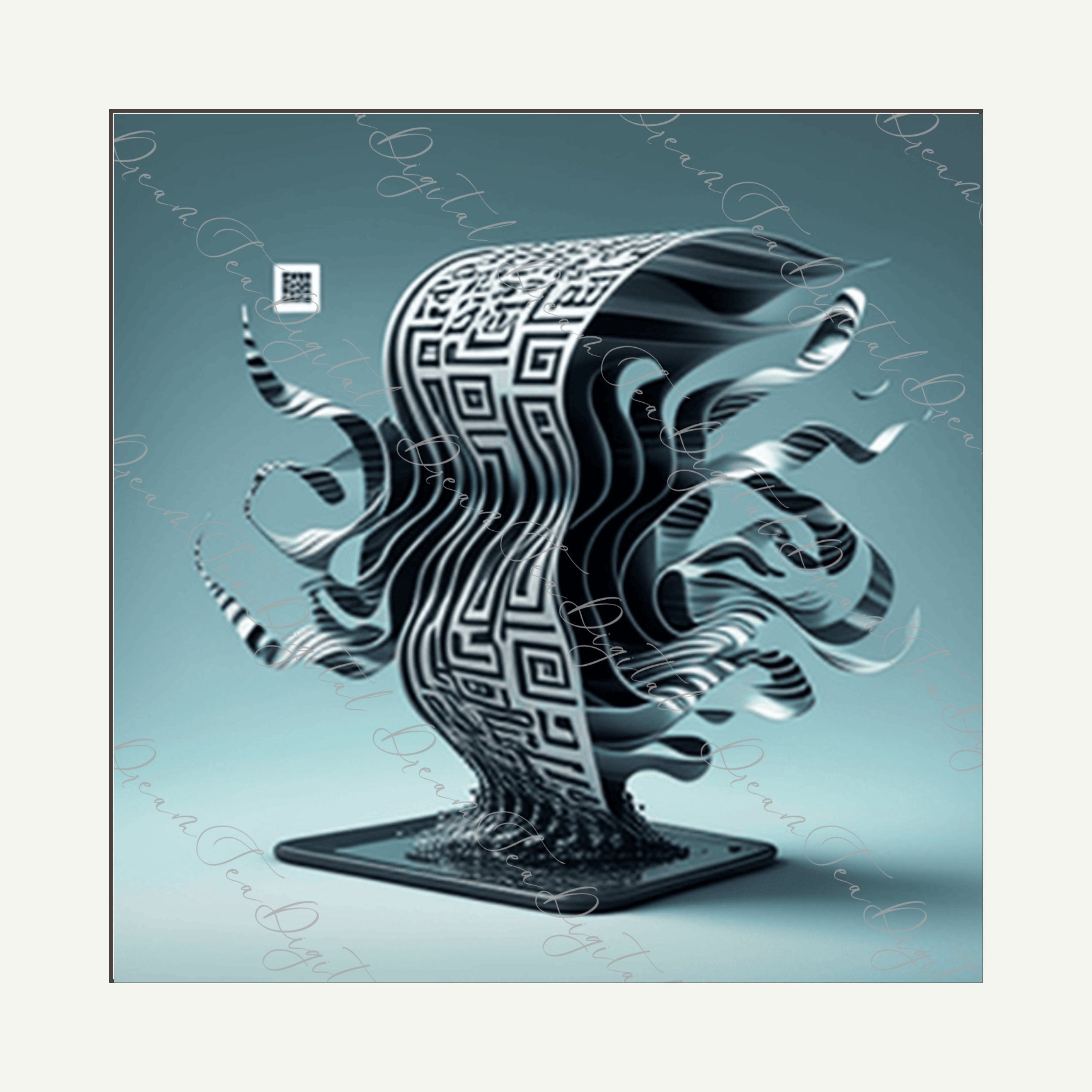 QR Code Soundwave Midjourney Sound Wave Soundwave Art Angel Numberangel ...