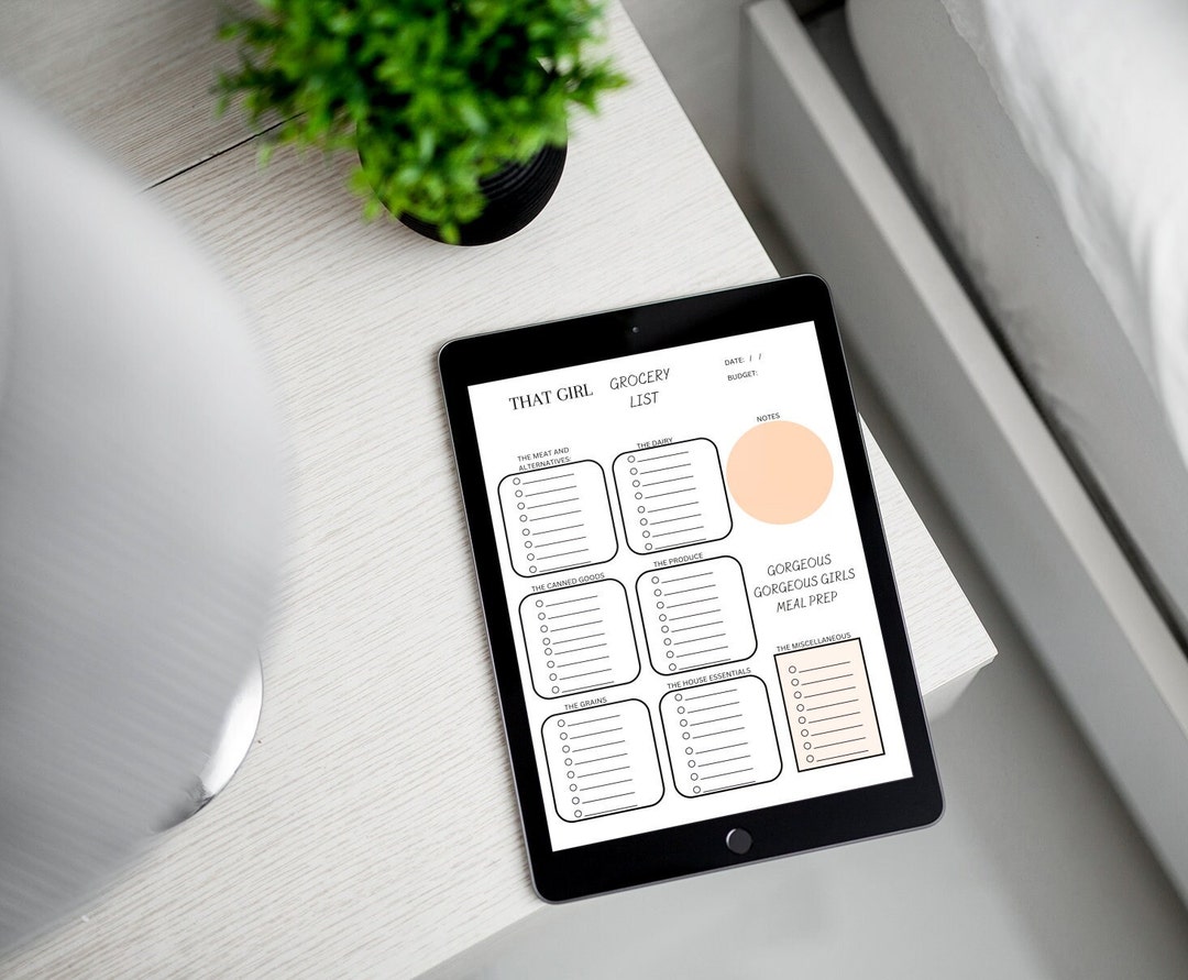 That Girl Grocery List - Etsy