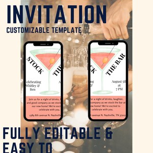 Stock the Bar Digital Invitation | Customizable and Fun Design - Etsy