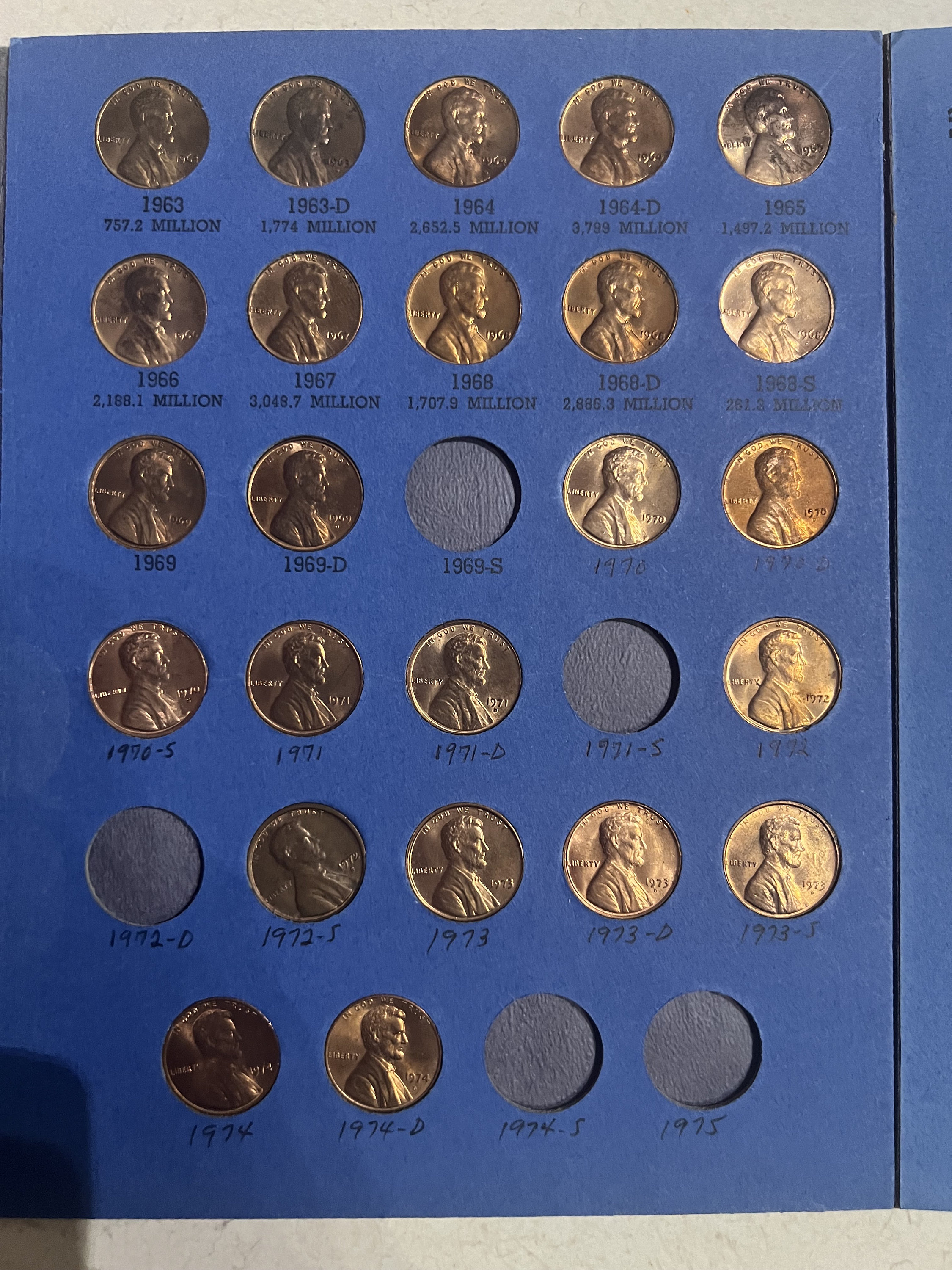 US Lincoln Penny Collection: 1941-1969 With Wartime Steel Pennies - Etsy