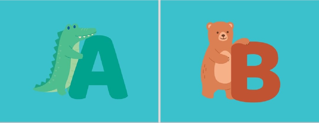 Blue Alphabet Animal Posters X26 - Etsy