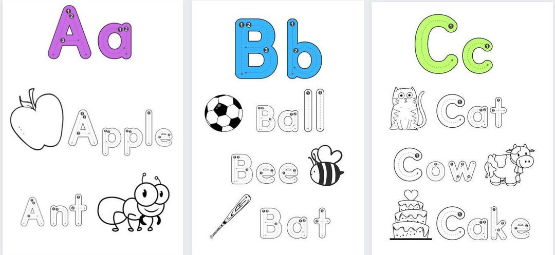 Alphabet Writing Activity Pack - Etsy