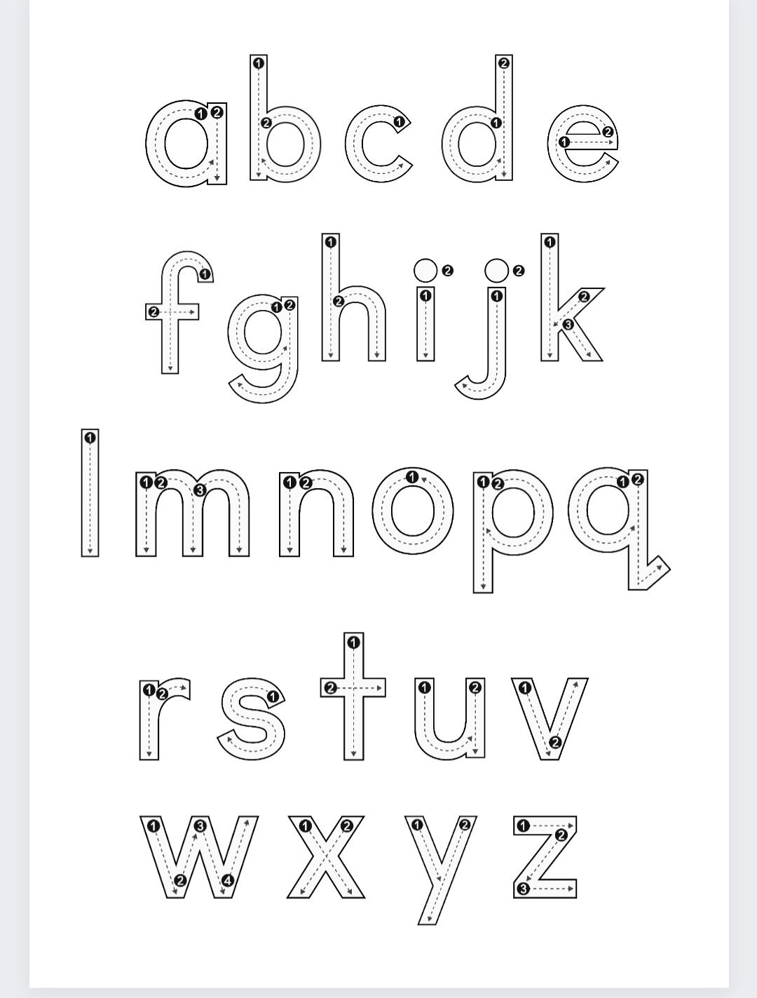Traceable Alphabet Template - Etsy