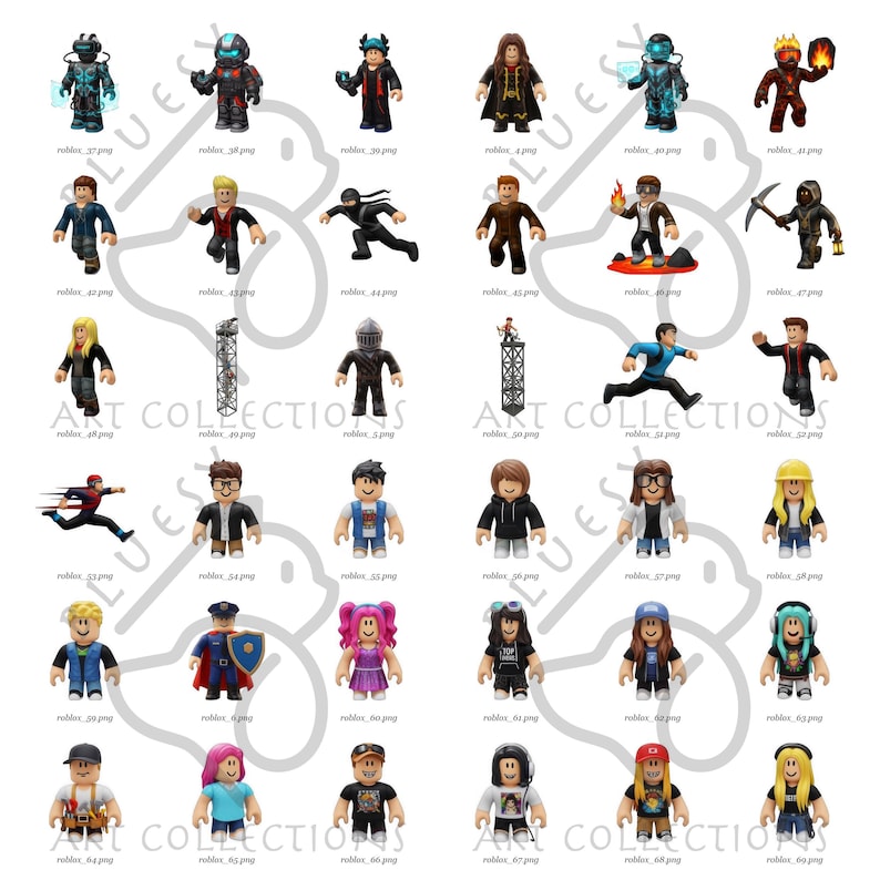 Roblox Clipart, 240 PNG Icons, 300 DPI, Transparent Background ...