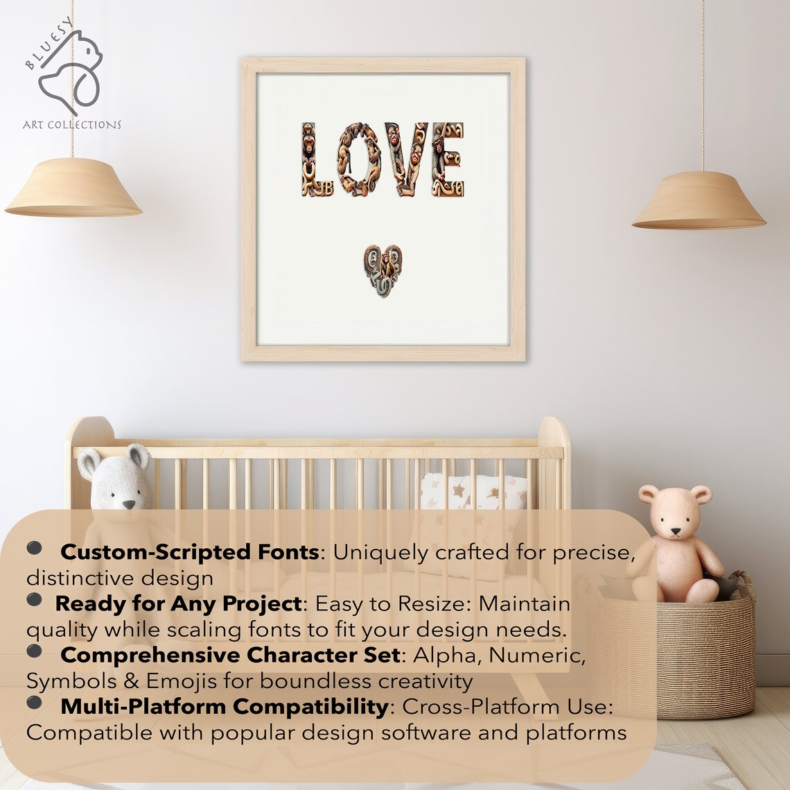 Cute Monkeys Font Bundle Animal Alphabet Clipart Animals - Etsy