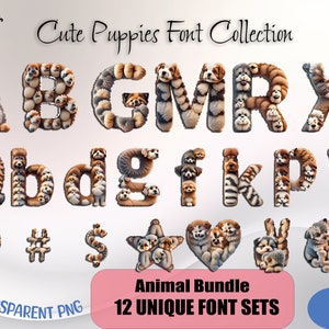 Ultimate Animal Font Bundle: Transparent PNG, Cricut-ready, Featuring ...