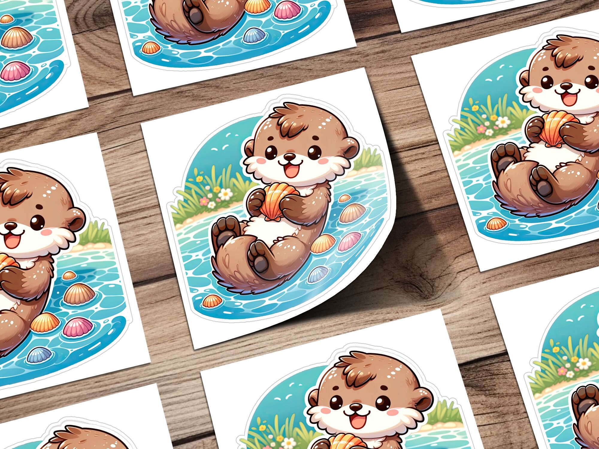 Furry Otter Sticker Design, Bumper Sticker, Otter Sticker, Car Decal ...