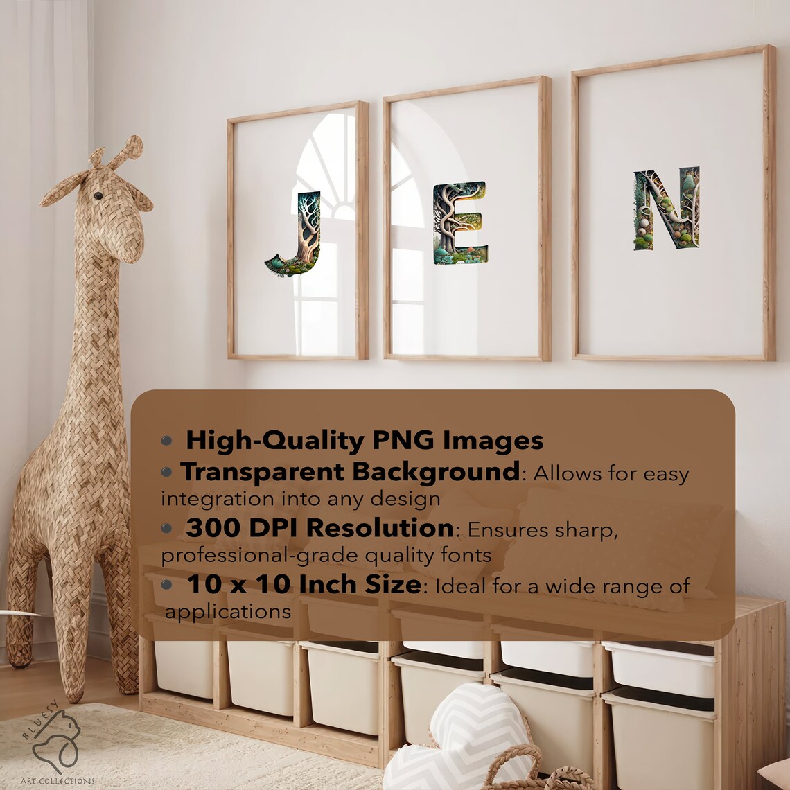 Enchanted Forest Font, Magical Alphabet Clipart, Fantasy PNG Letters ...