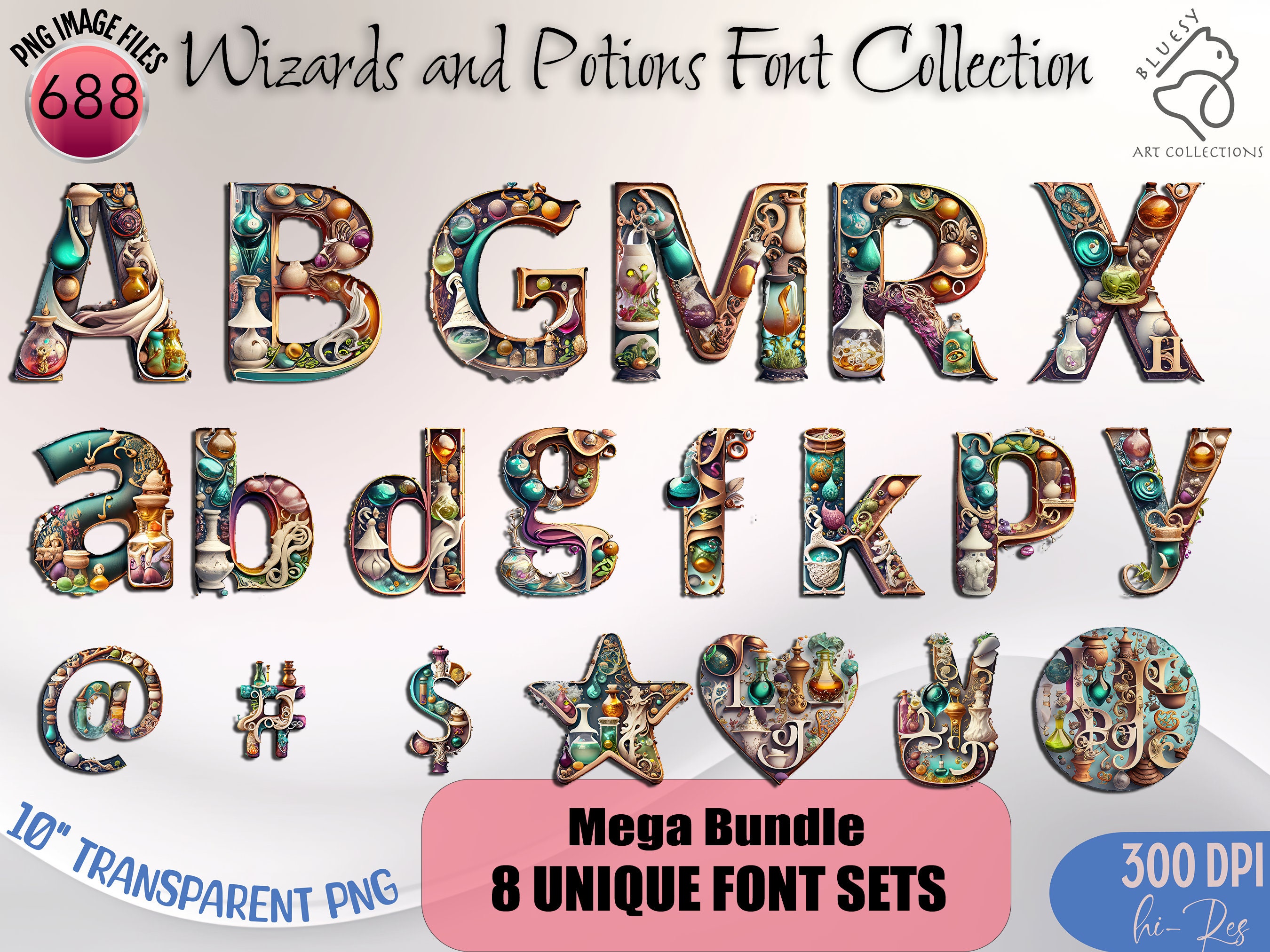 Mega Font Bundle, PNG Font, Canva Font, Downloadable Circuit Font ...