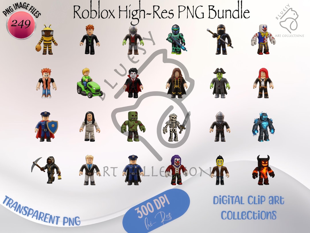 Roblox Clipart, 240 PNG Icons, 300 DPI, Transparent Background ...