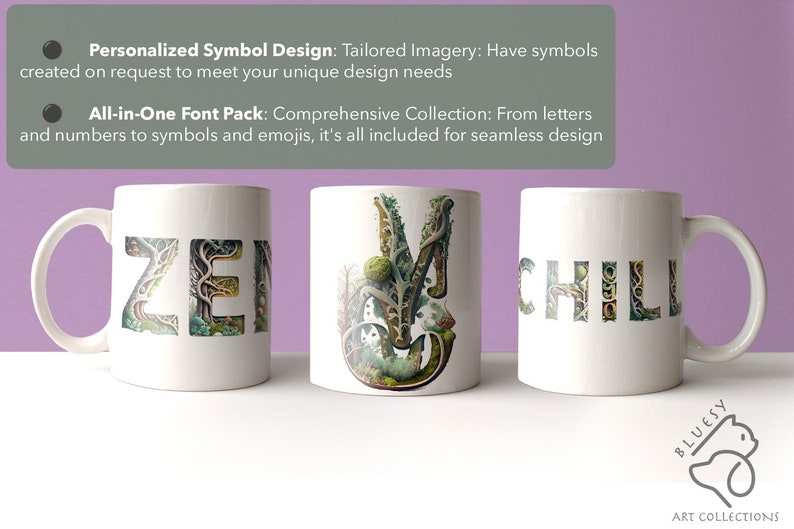 Enchanted Forest Font, Magical Alphabet Clipart, Fantasy PNG Letters ...