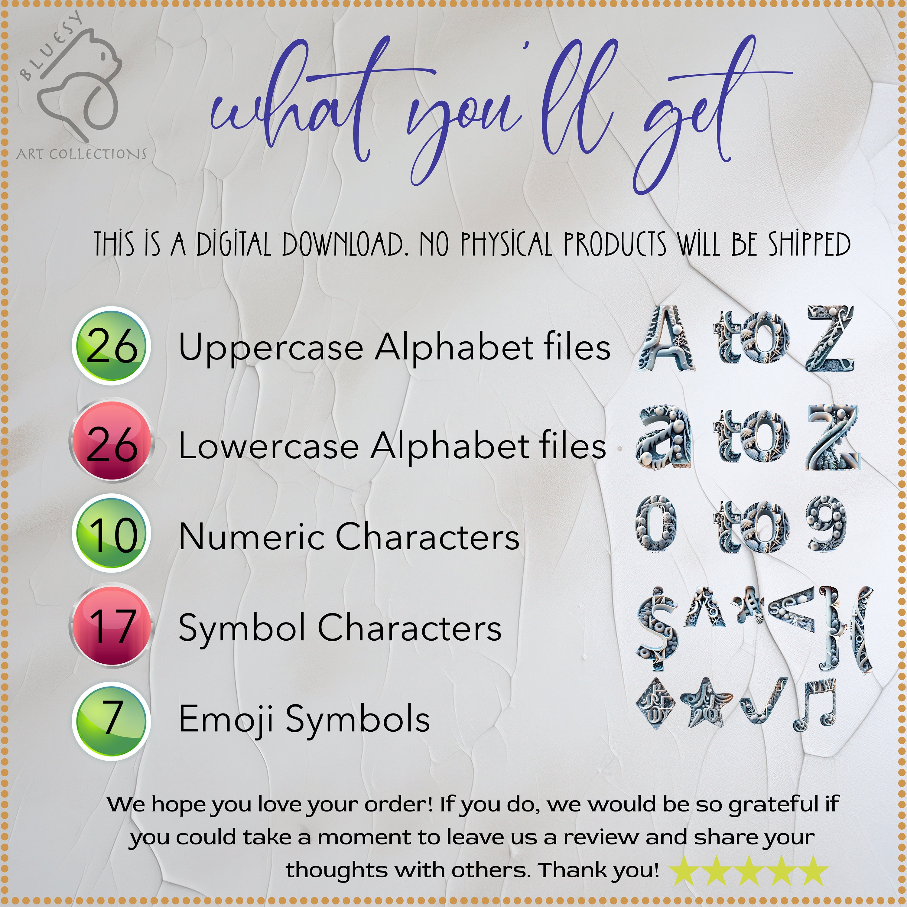 Winter Wonderland Font Bundle, Christmas Alphabet PNG, Kids Birthday ...