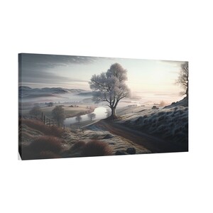 Snowy River Artwork, Scottish Landscape Print, Frosty Trees Art, Winter ...