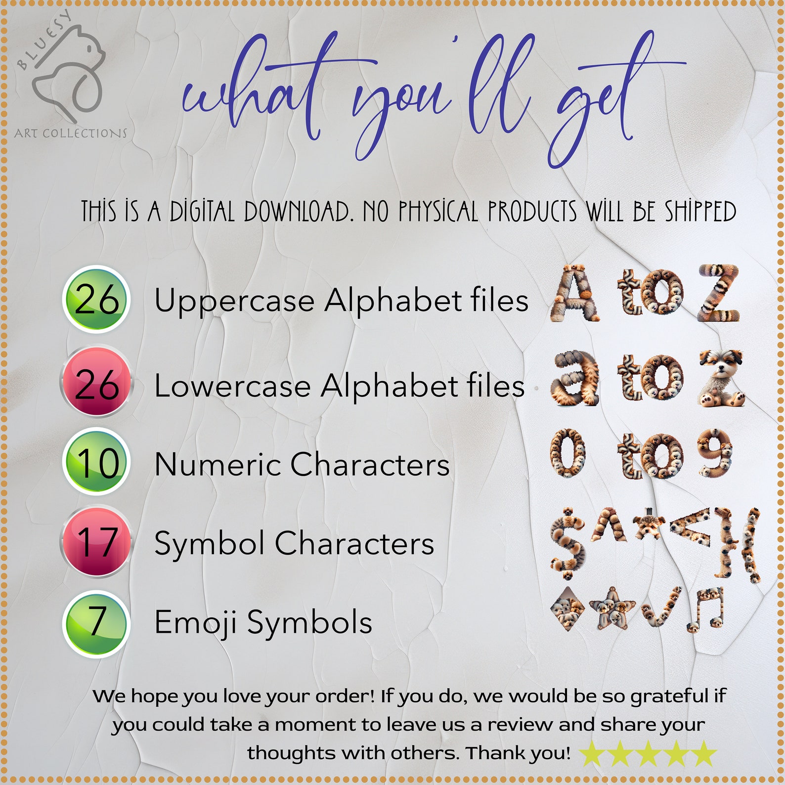 Cute Puppies Font Bundle, Animal Alphabet Clipart, Animals PNG, Kids ...