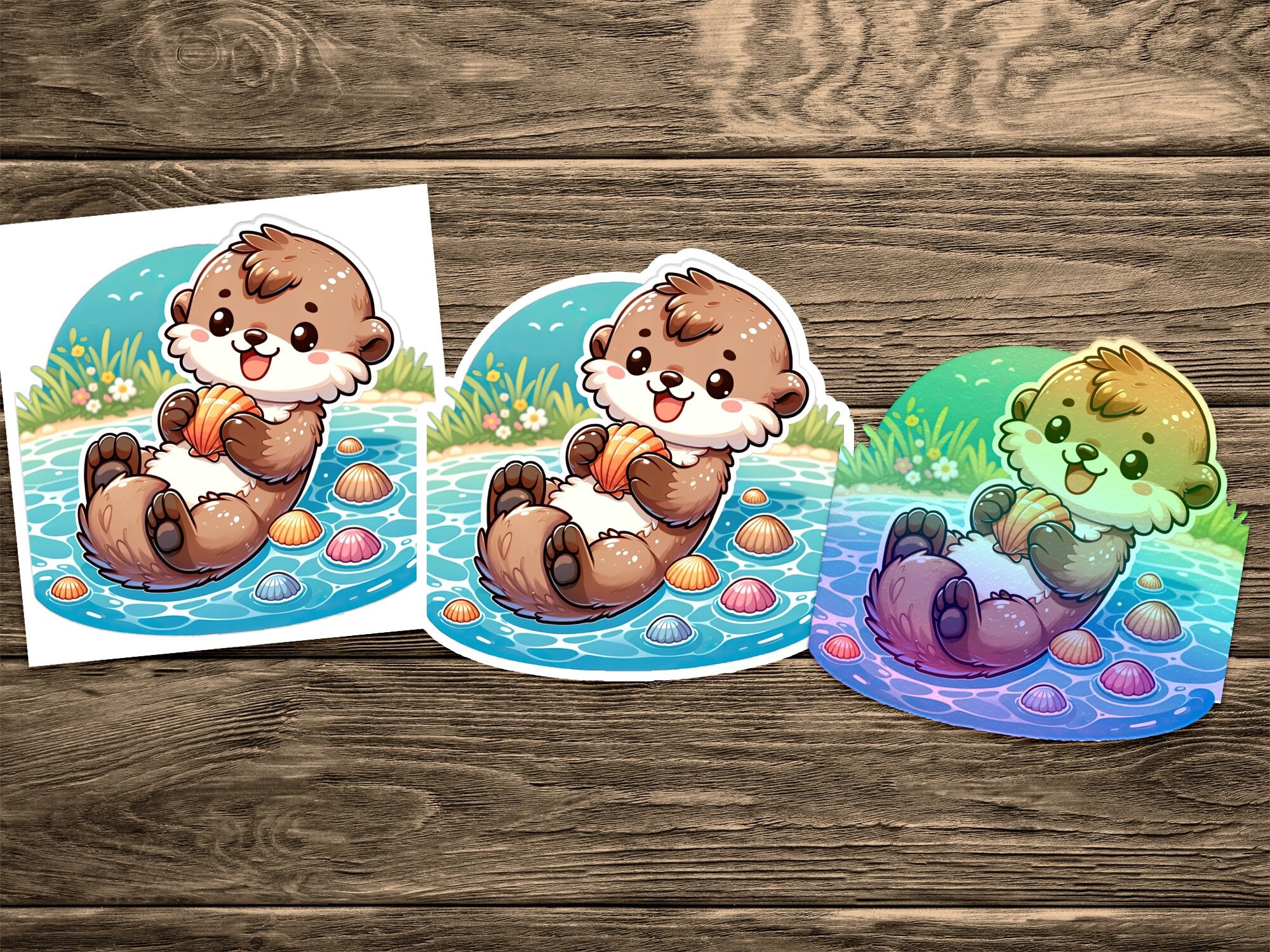 Furry Otter Sticker Design, Bumper Sticker, Otter Sticker, Car Decal ...