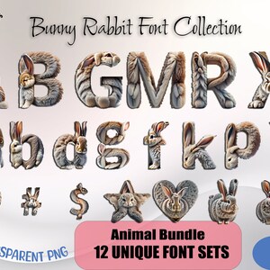 Ultimate Animal Font Bundle: Transparent PNG, Cricut-ready, Featuring ...
