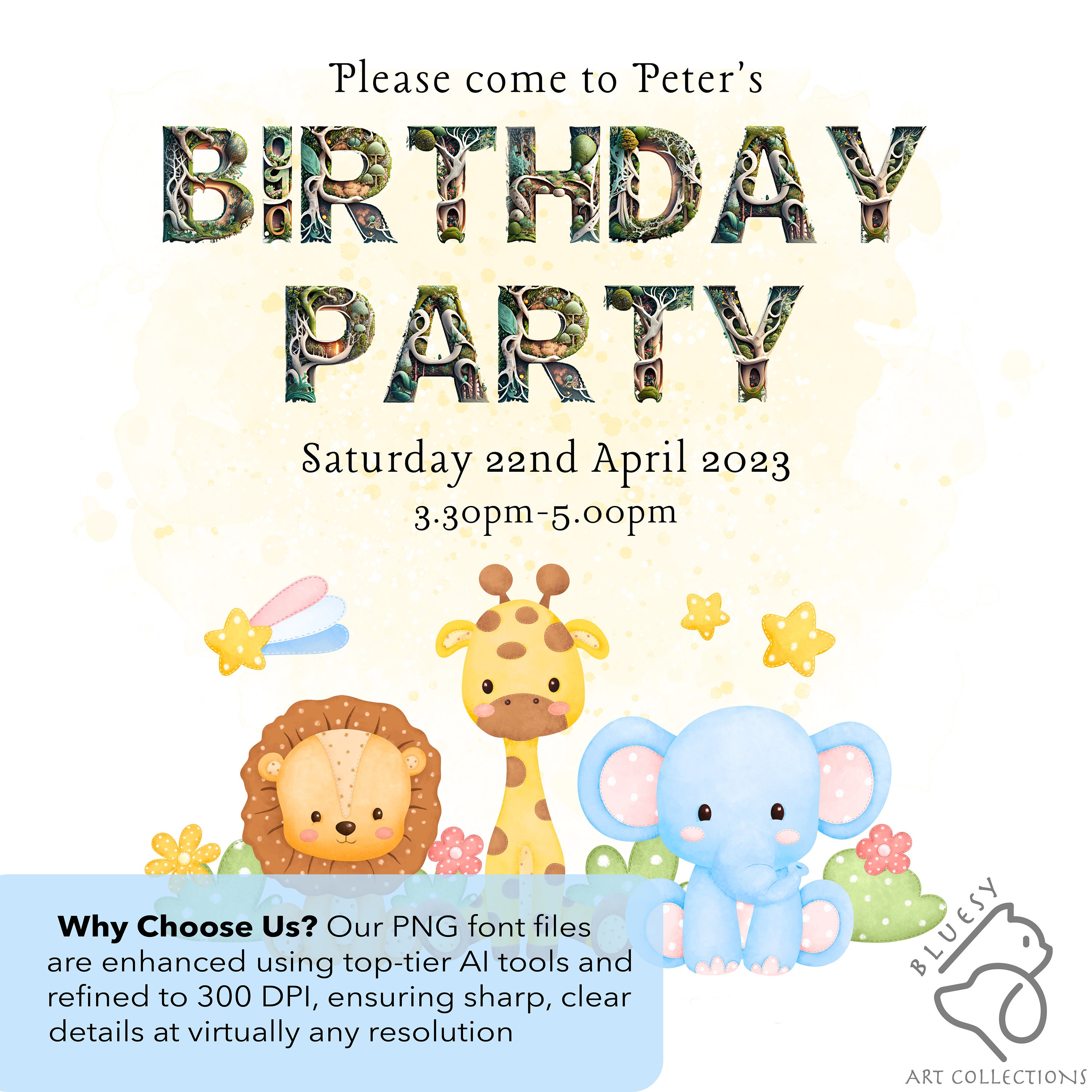 Enchanted Forest Font, Magical Alphabet Clipart, Fantasy PNG Letters ...