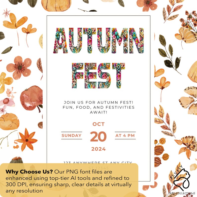 Floral Lei Bundle, Floral Alphabet PNG, Flower Sublimation Alphabet ...