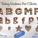 Fantasy Mushroom Font, Magical Alphabet Clipart, Fantasy PNG Letters ...