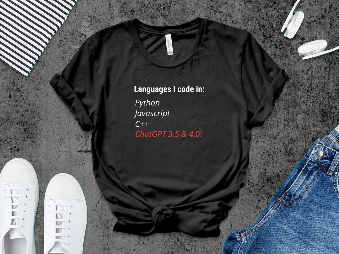 Programmer T-shirt Chatgpt 3.5 & 4.0, Python C++ Coding Tee, Nerd Geek Developer Gift, Unisex T ...
