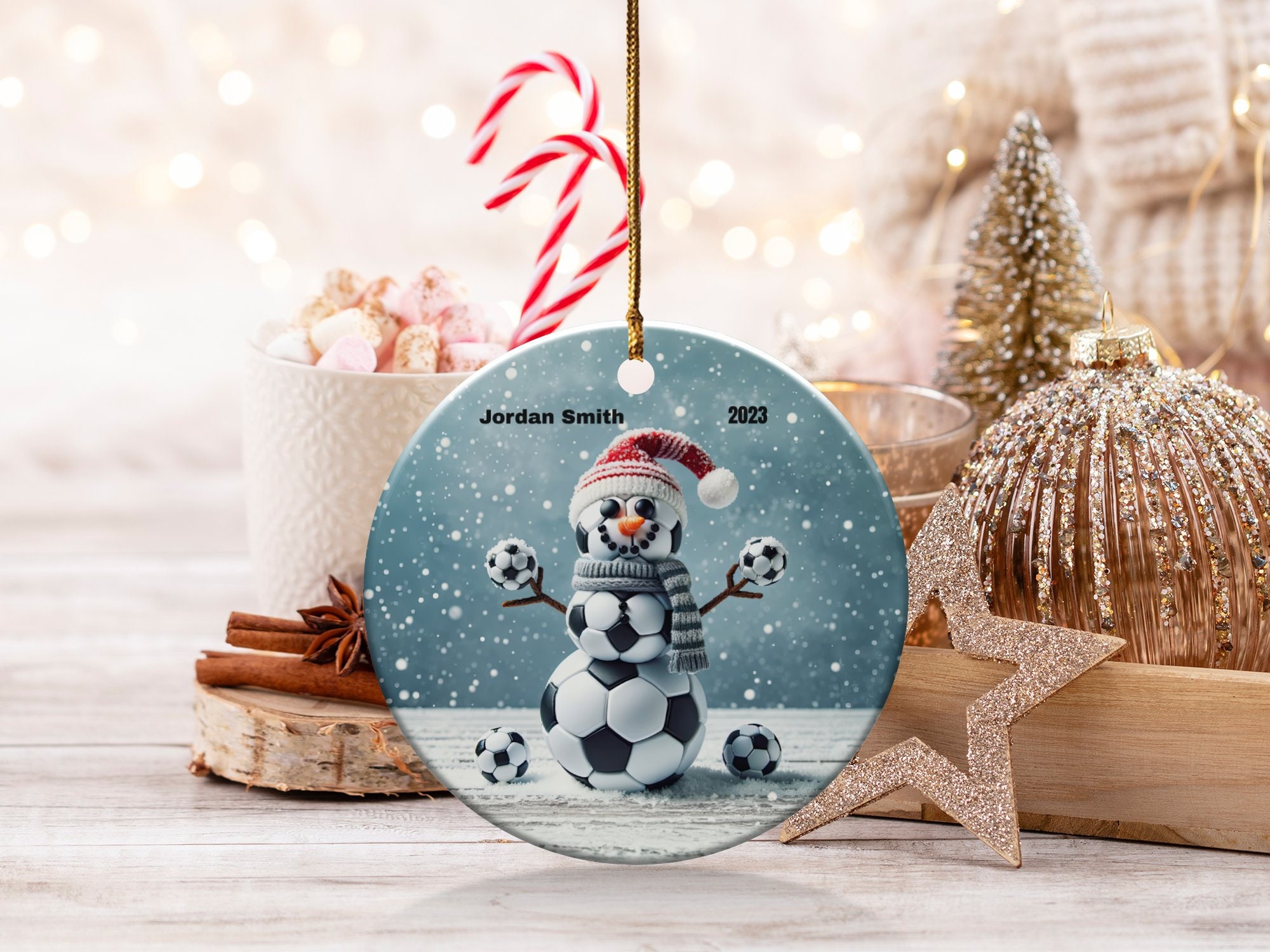 Soccer Christmas Ornament Personalized Christmas Ornament Soccer Ball ...