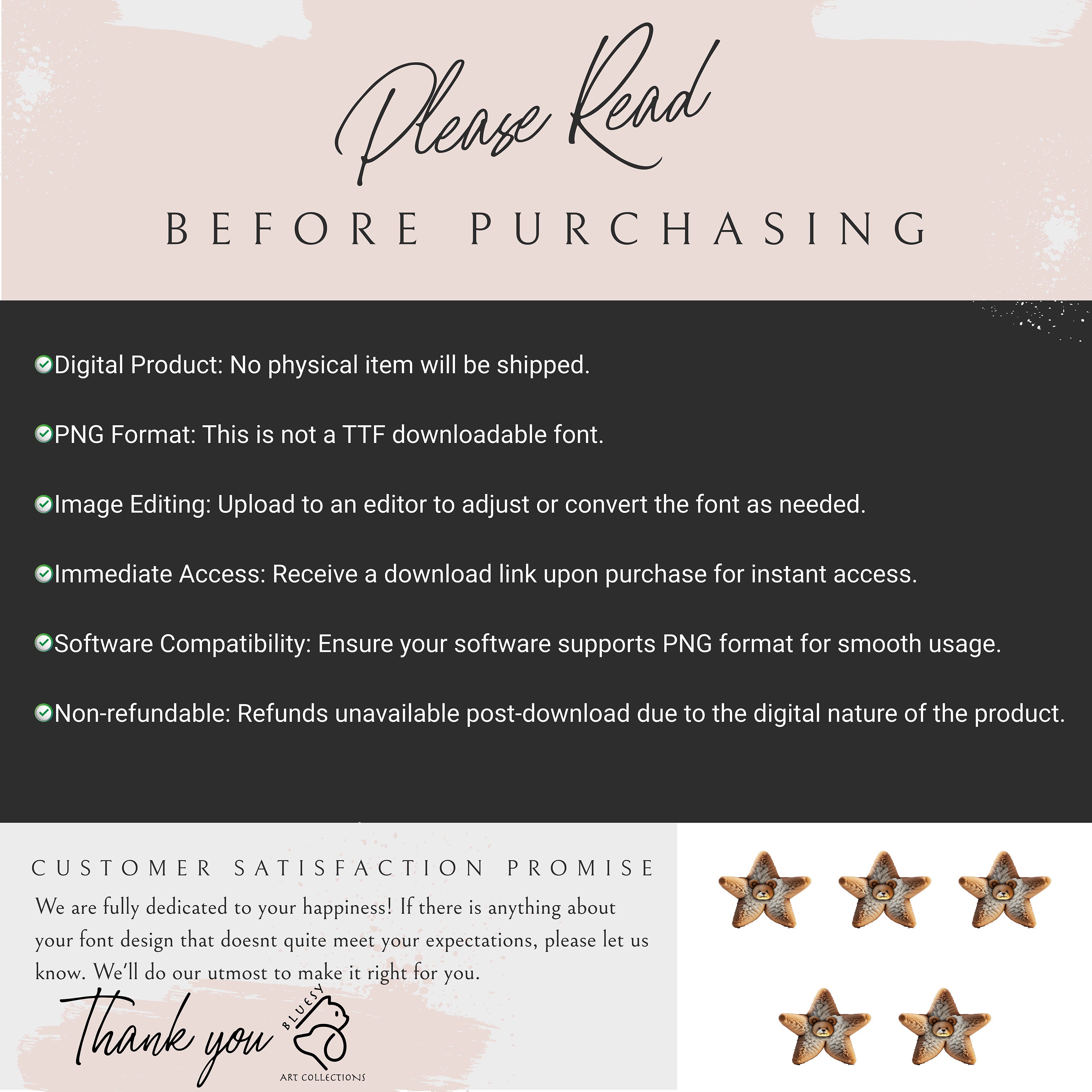 Fluffy Teddy Bear Font Bundle, Nursery Alphabet PNG, Kids Birthday ...