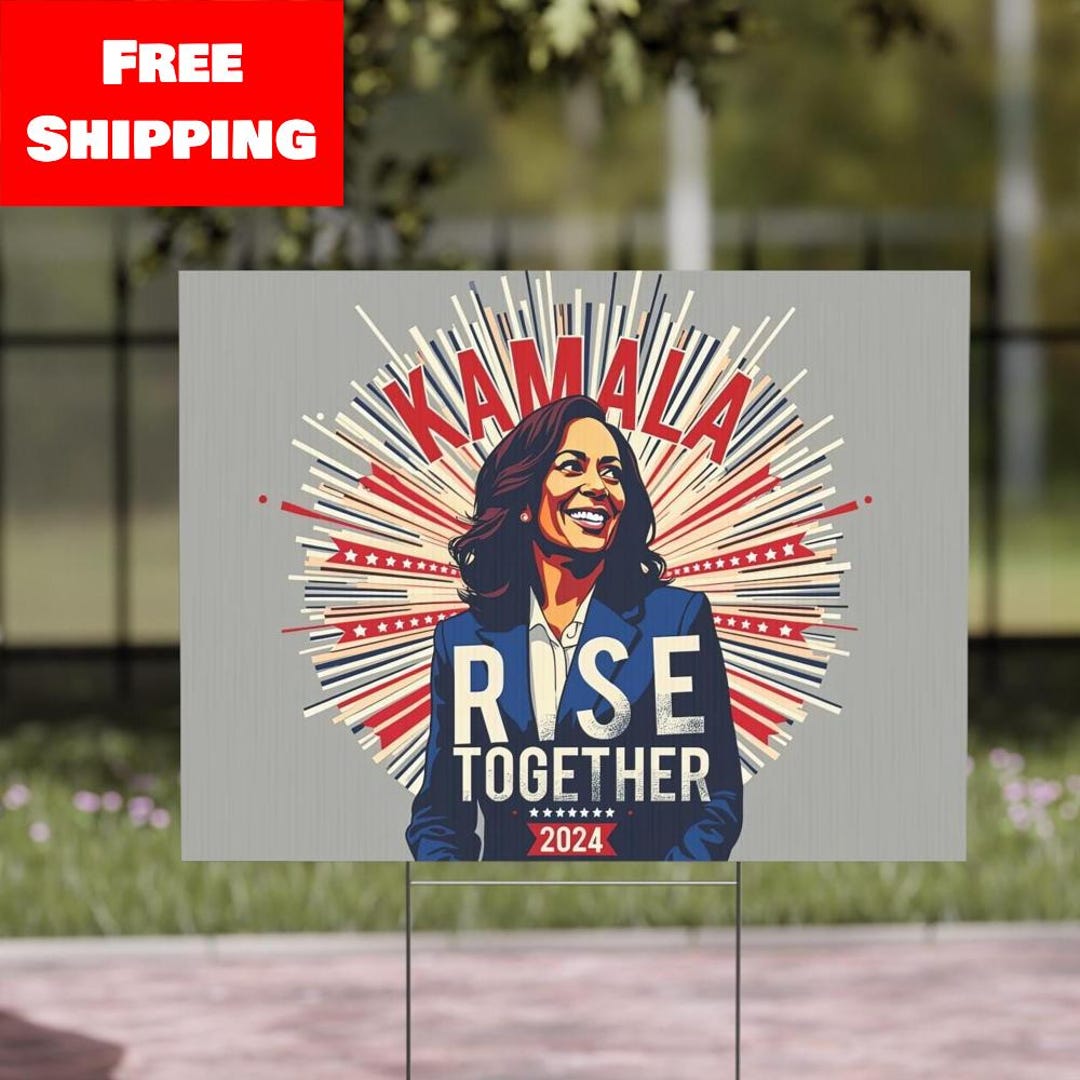 Campaign Yard Sign Kamala Hope and Progress Election Sign Political ...