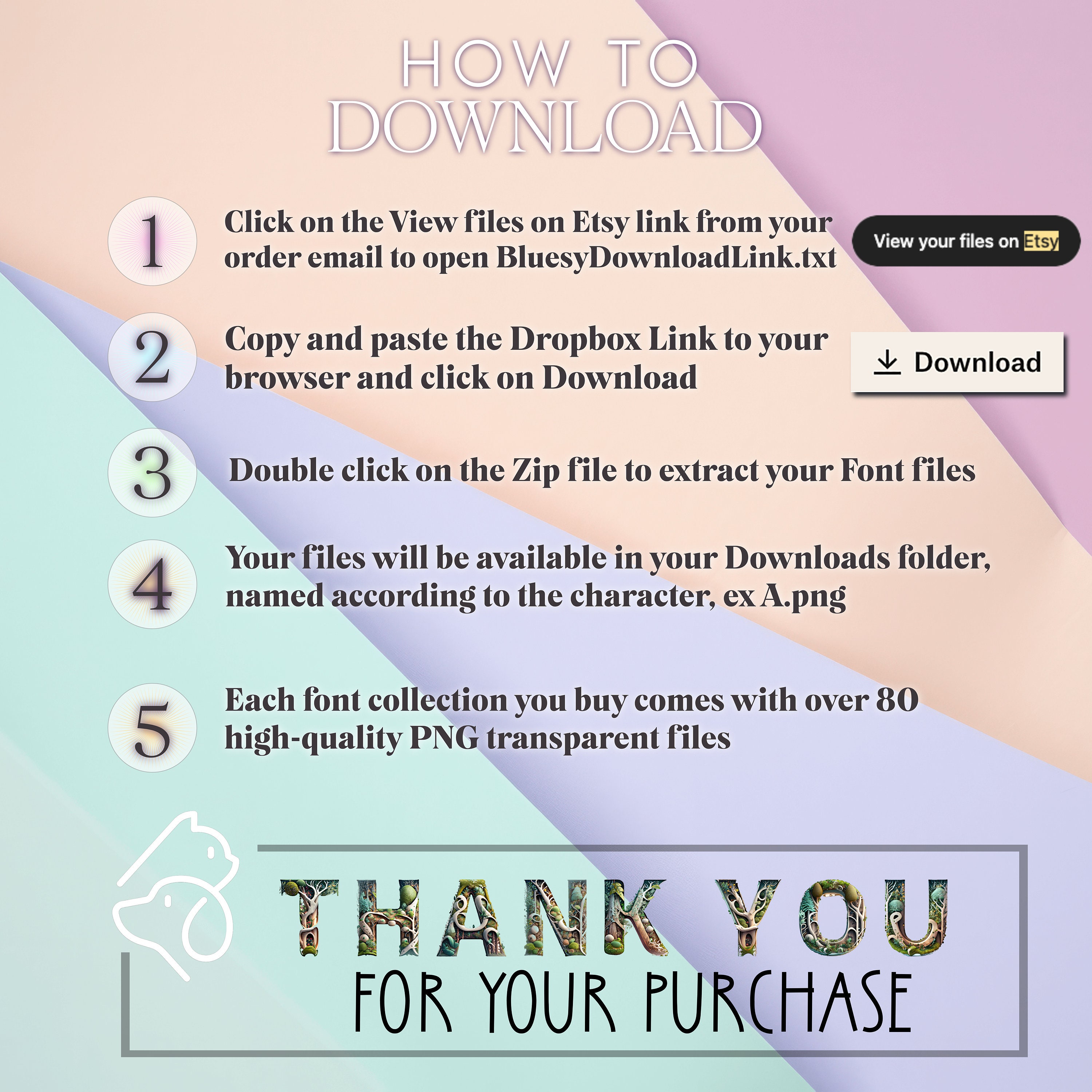 Enchanted Forest Font, Magical Alphabet Clipart, Fantasy PNG Letters ...