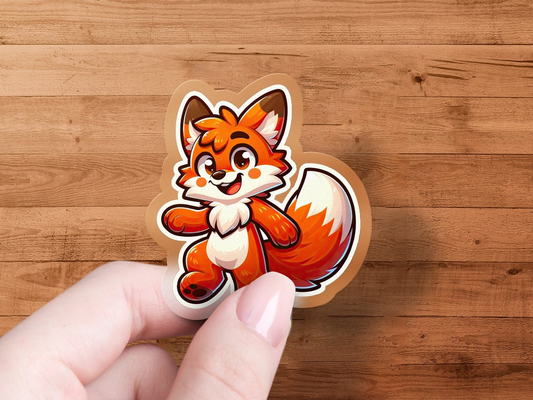 Furry Fox Sticker Design, Custom Furry Fox Stickers, Personalized Furry ...