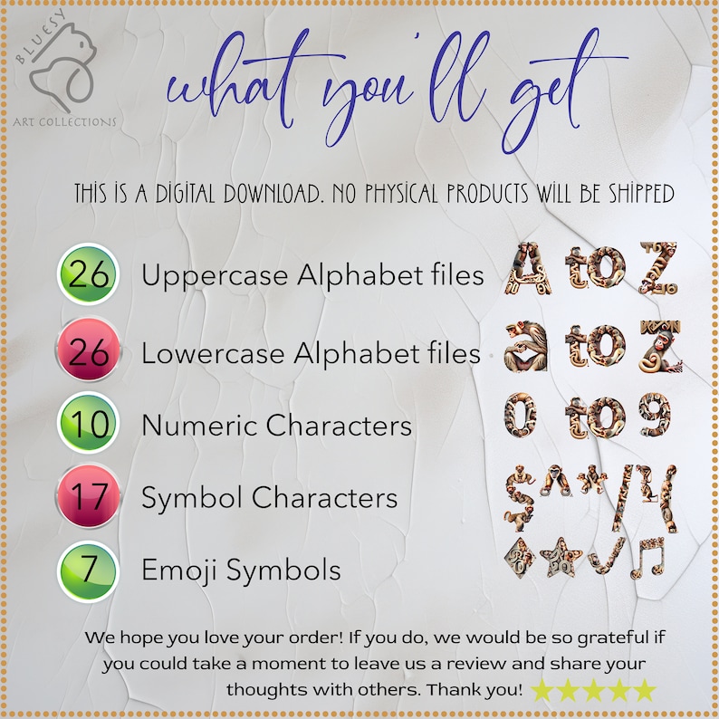 Cute Monkeys Font Bundle Animal Alphabet Clipart Animals - Etsy