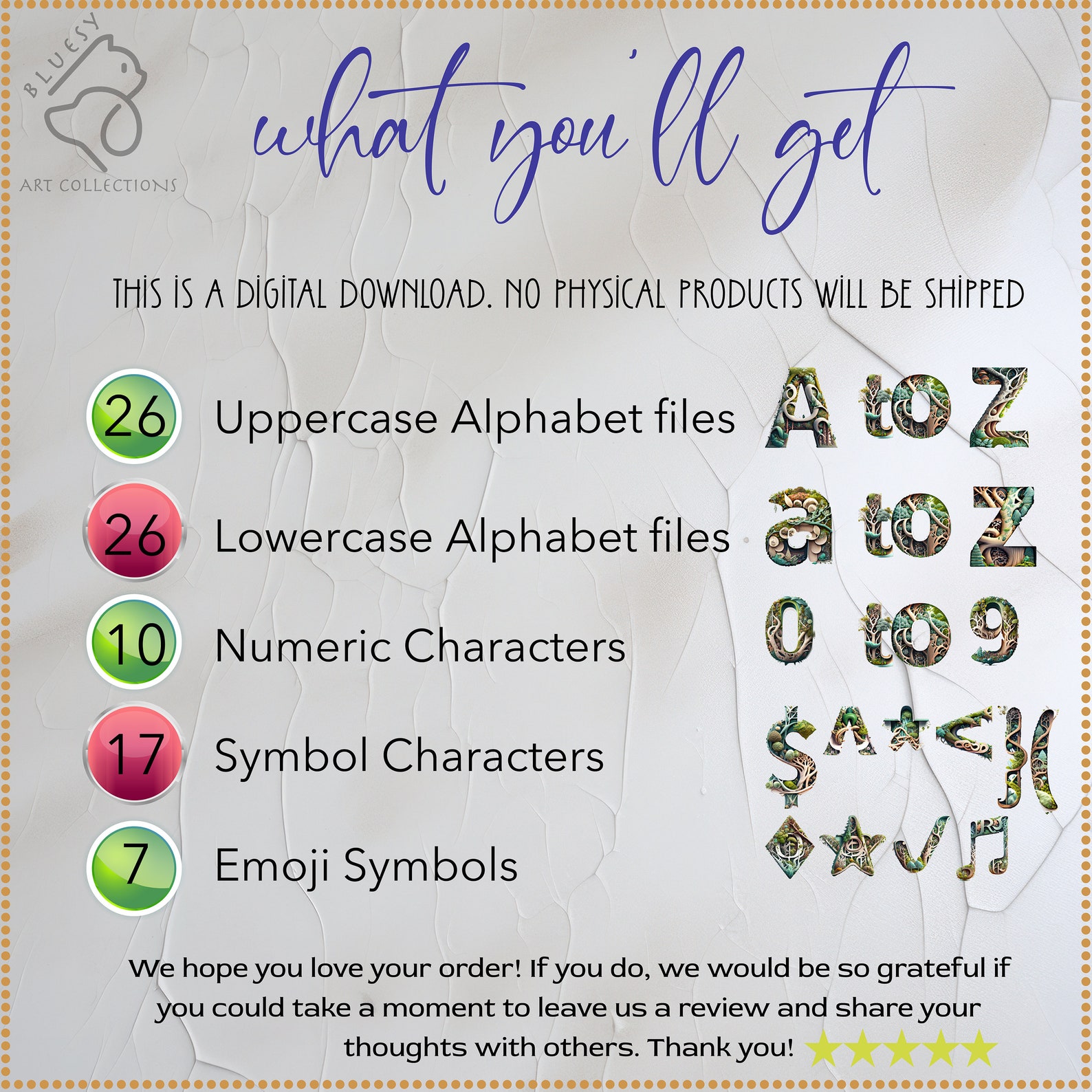 Enchanted Forest Font, Magical Alphabet Clipart, Fantasy PNG Letters ...