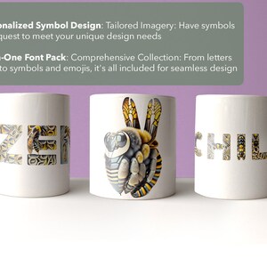 Bumble Bee Font Bundle, Animal Alphabet Clipart, Animals PNG, Kids ...