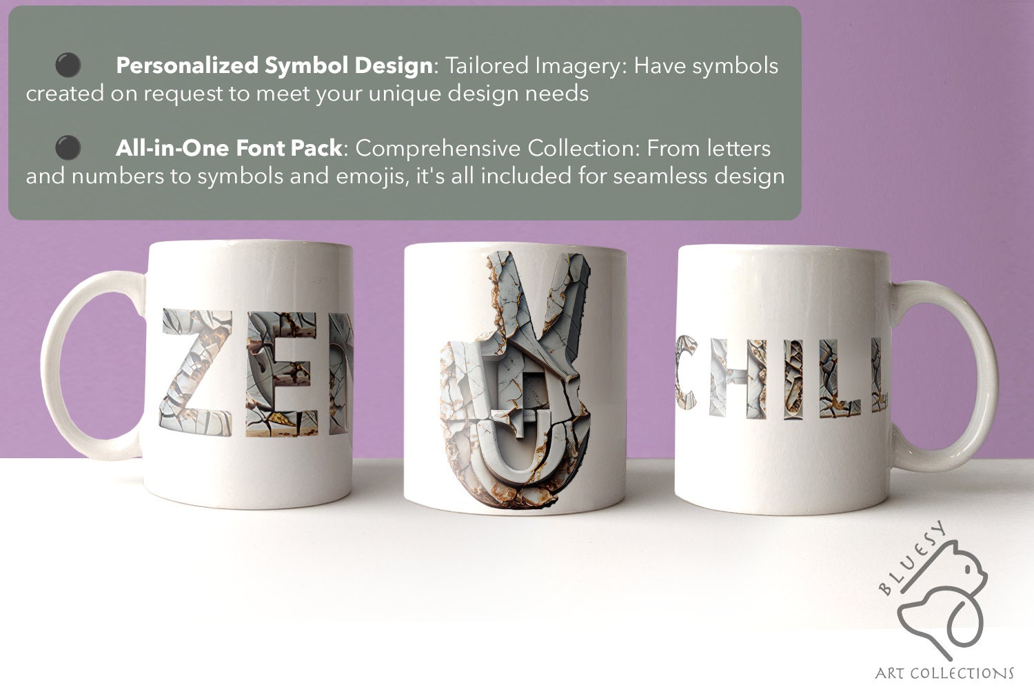 Cracked Marble Font Bundle, Alphabet Clipart, Marble PNG, Unique PNG ...