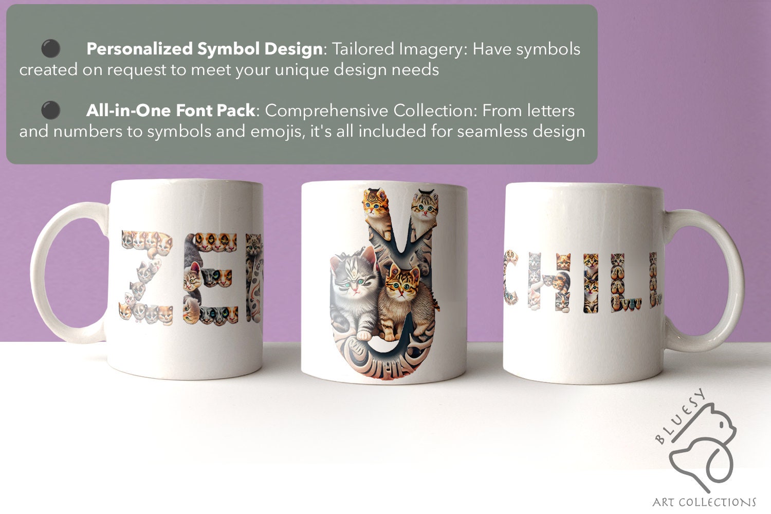 Cute Kittens Font Bundle Animal Alphabet Clipart Animals - Etsy