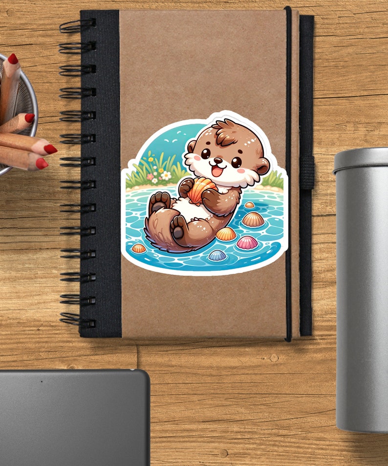 Furry Otter Sticker Design, Bumper Sticker, Otter Sticker, Car Decal ...