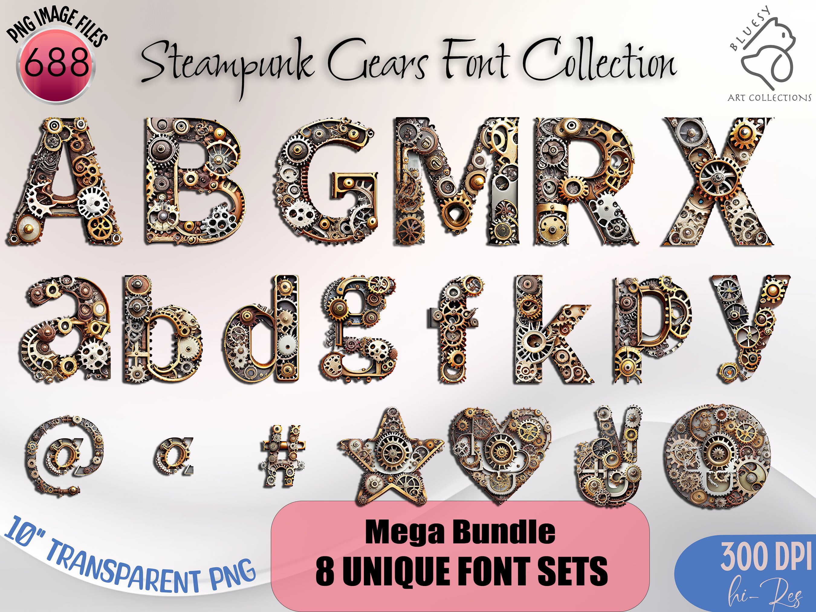 Mega Font Bundle, PNG Font, Canva Font, Downloadable Circuit Font ...