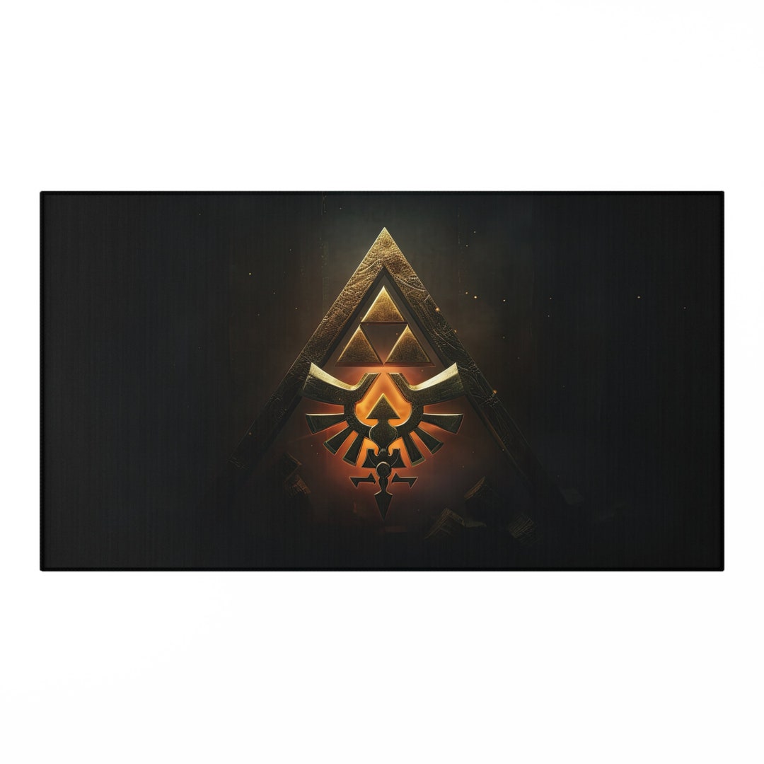 Triforce Rug Legend of Zelda Nintendo AI Art Dark Gamer Room - Etsy