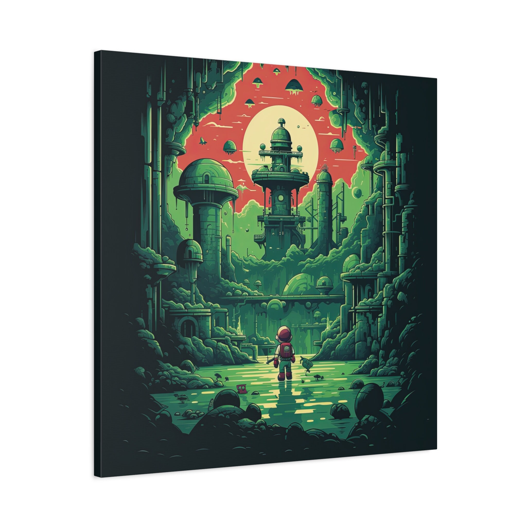 Fallout - AI Art - Geometric - Gamer Room - Midjourney - Matte Canvas ...