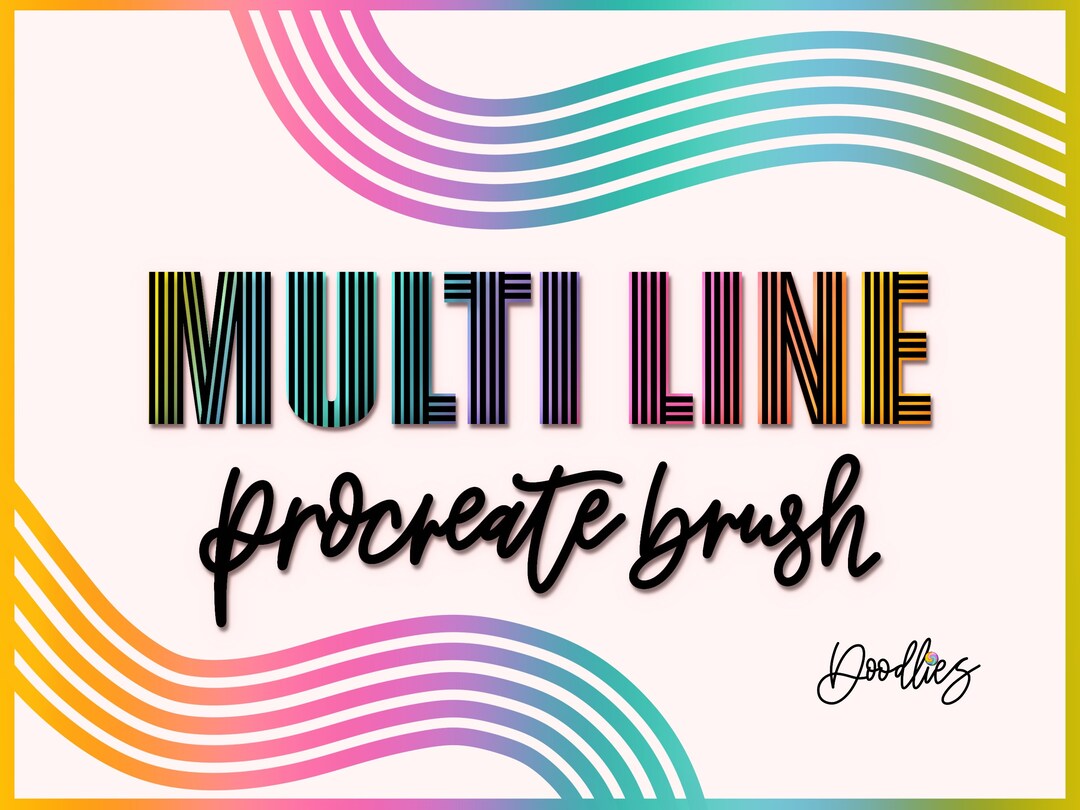 Procreate Brush 5 Line Brush Multi Line Brush Beginner Procreate