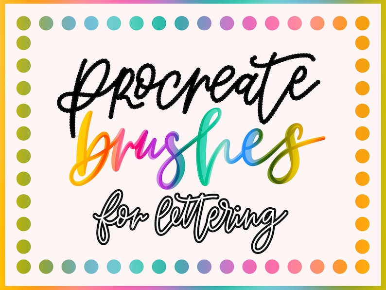 8 Procreate Brushes Outline Brushes Easy Starter Lettering - Etsy