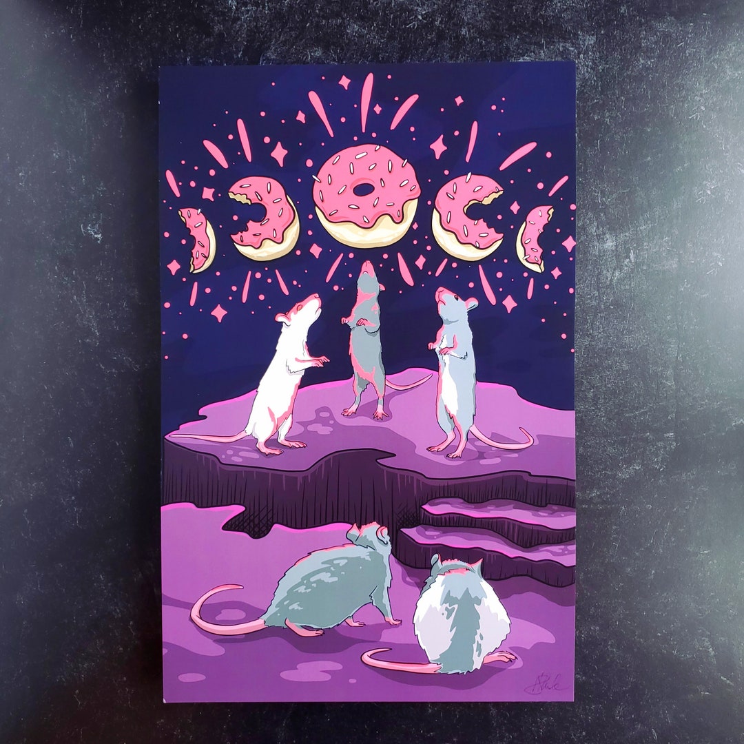 Doughnut Rat Cult - 11 X 17 - Etsy