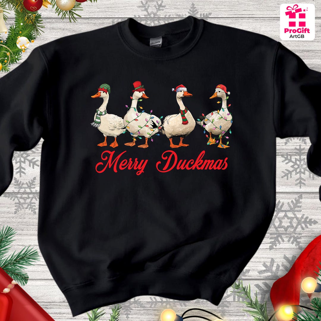 Merry Duckmas Jumper, Christmas Duck Jumper, Christmas Goose Jumper ...