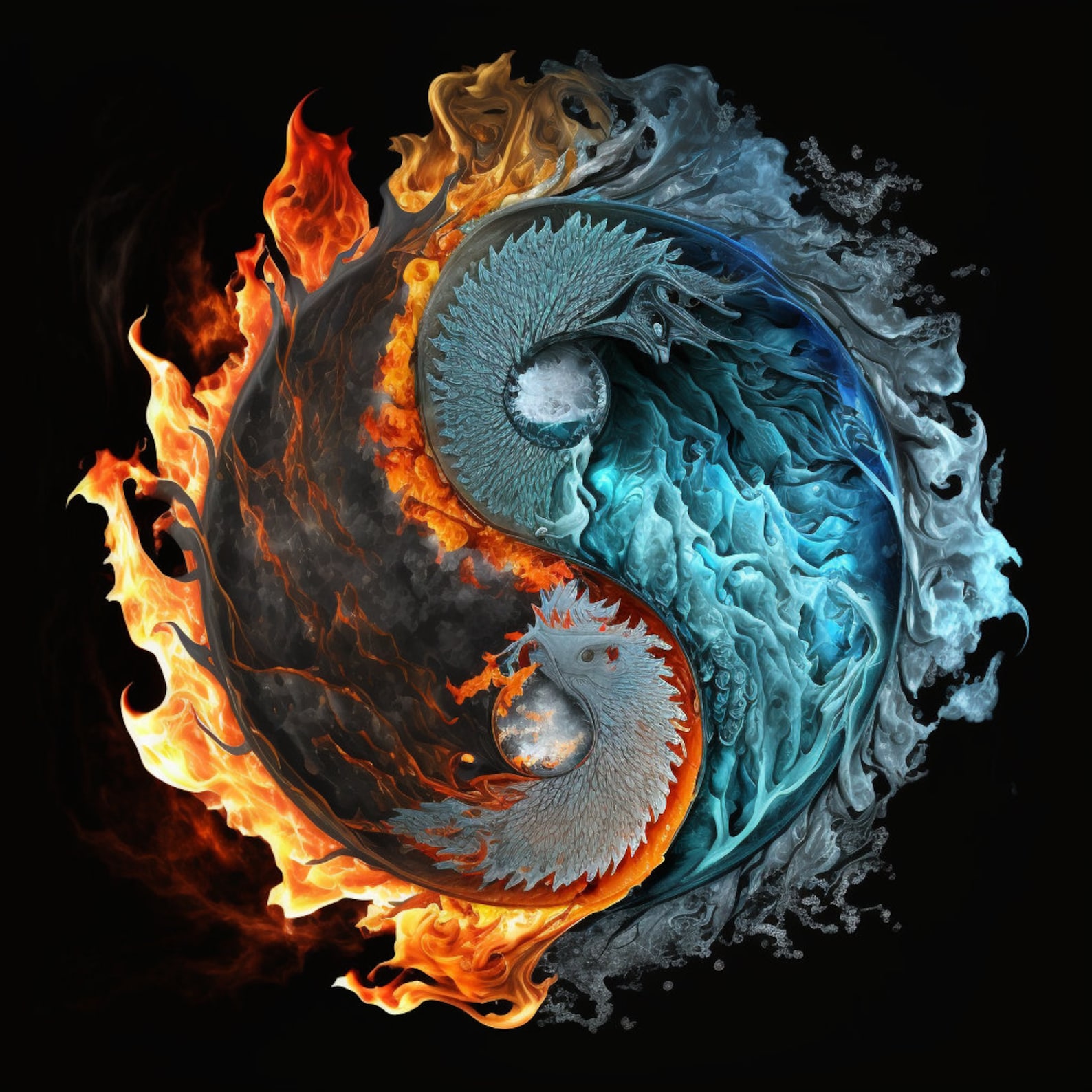 Yin-yang, Yin Yang, Art, Yin Yang Digital Art, Yin-yang Digital Art, Yin-yang Symbol, Digital ...