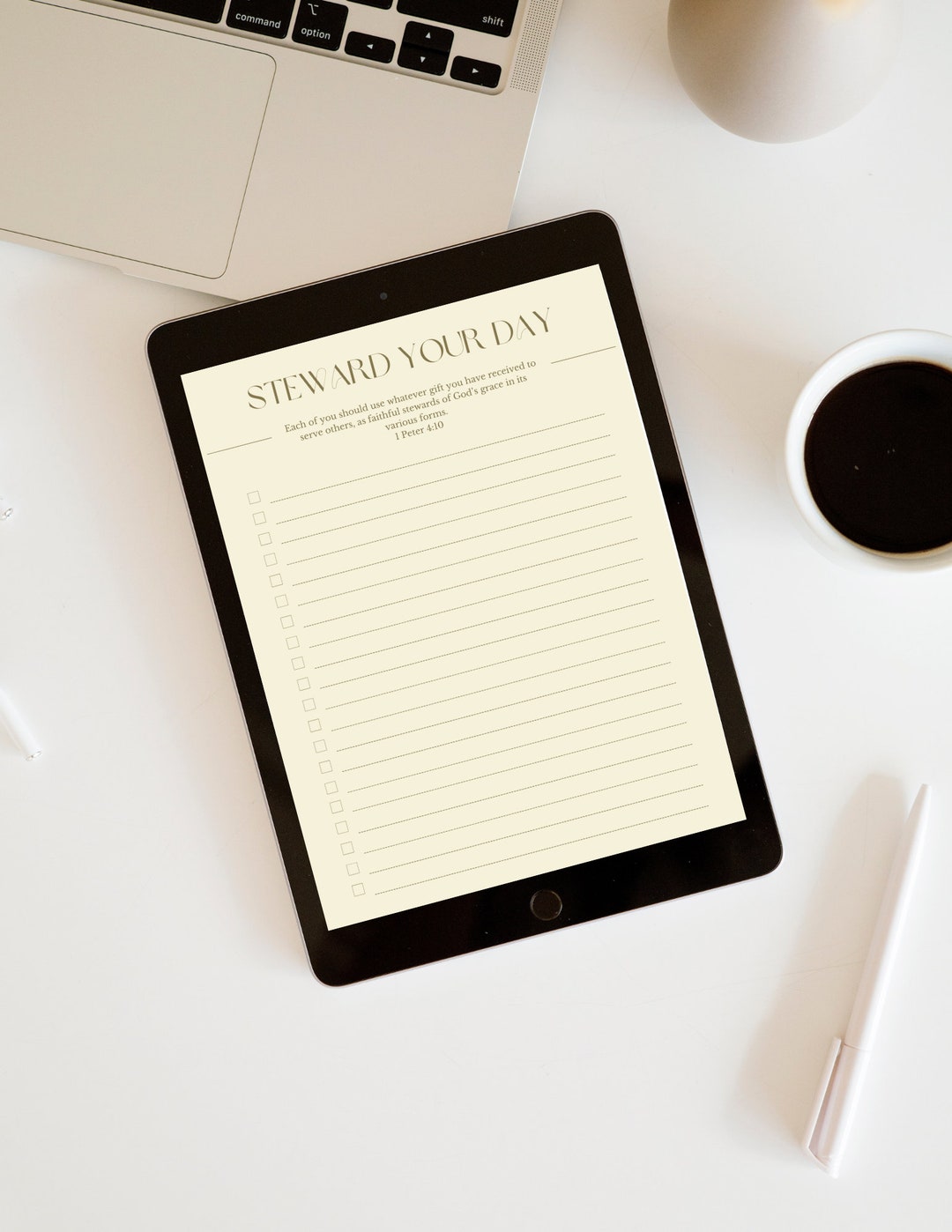 Steward Your Day - Digital Daily Checklist, Daily to Do List, Digital ...