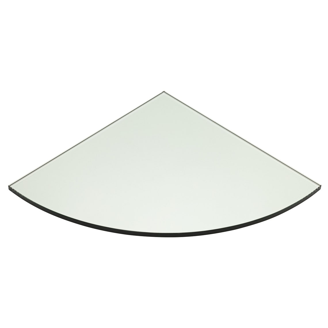 Pro Safe Glass Corner Floating Shelves Glass - Quarter Round - Etsy