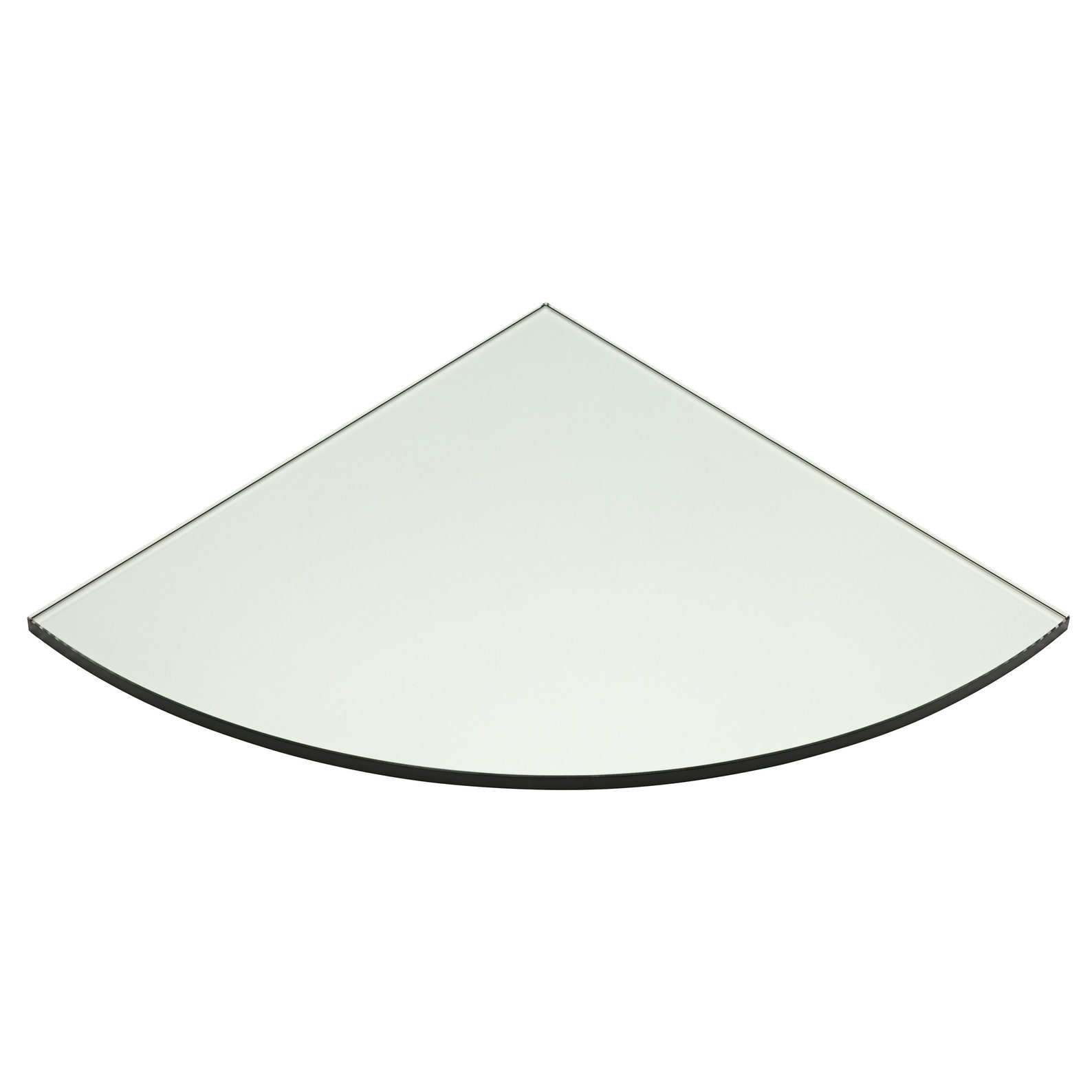 Pro Safe Glass Corner Floating Shelves Glass - Quarter Round - Etsy