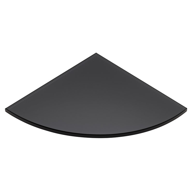 Pro Safe Glass Corner Floating Shelves Glass - Quarter Round - Etsy