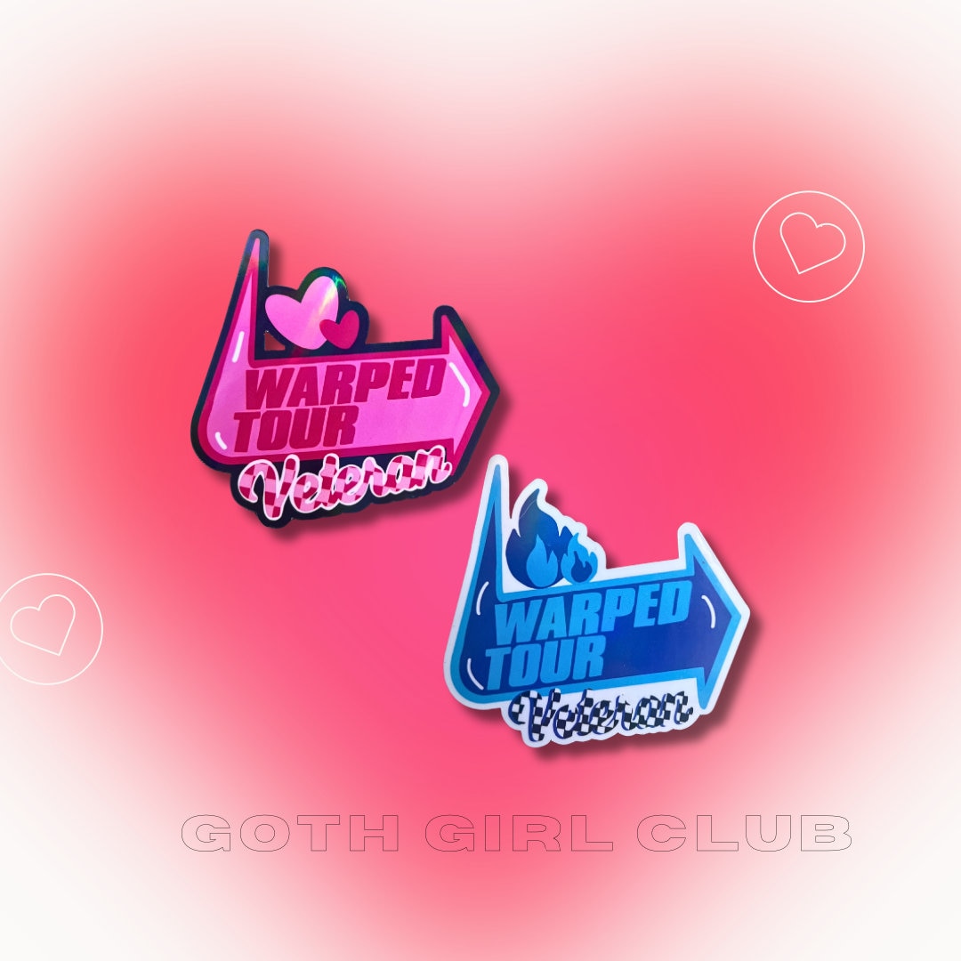 Warped Tour Veteran Holographic Sticker- Two Color Options, Blue and ...