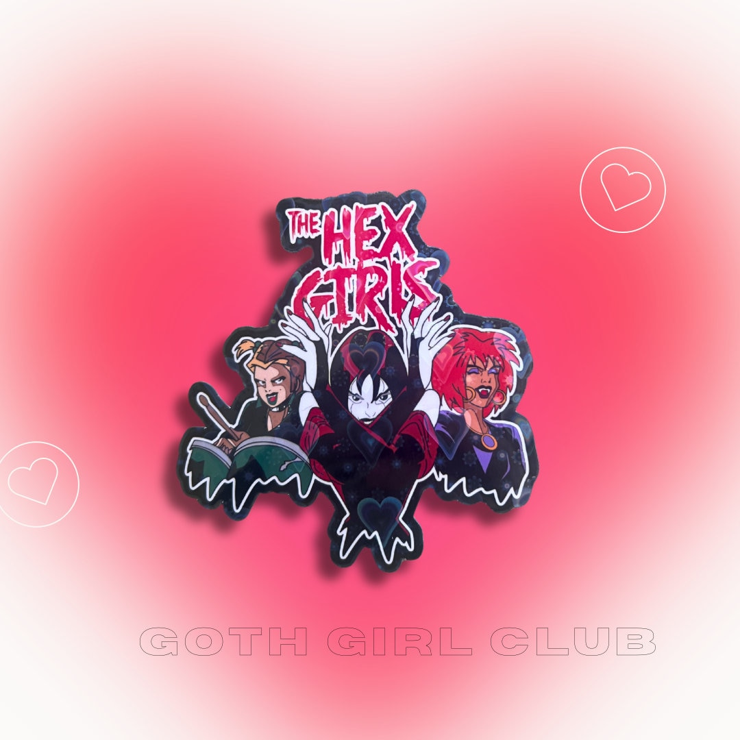 Two Sizes the Hex Girls Holographic Sparkly Sticker- Scooby Doo Cartoon ...