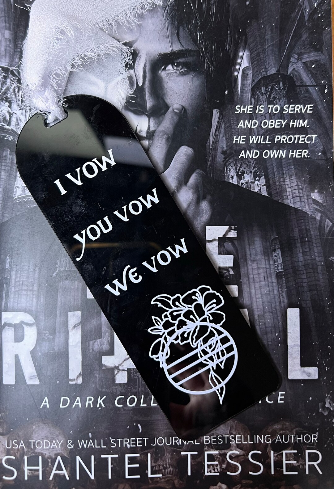 The Ritual Series Merch Black Acrylic Bookmark Book Quote Personalized ...